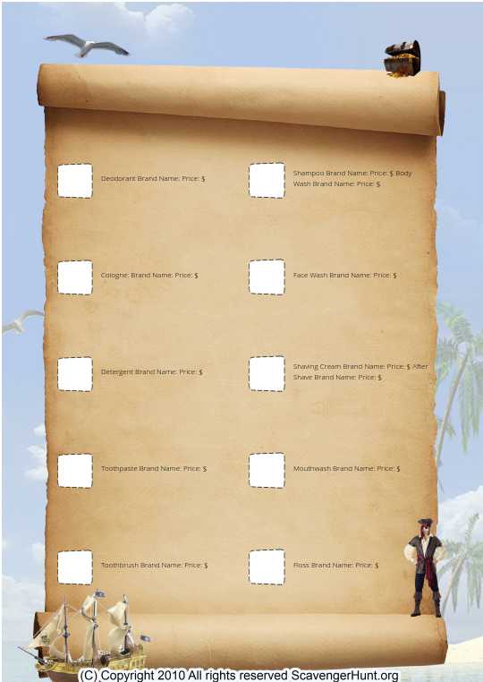 Hygiene Scavenger Hunt