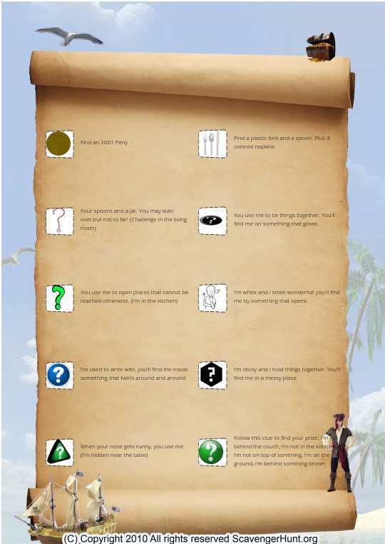 Around the House Scavenger Hunt