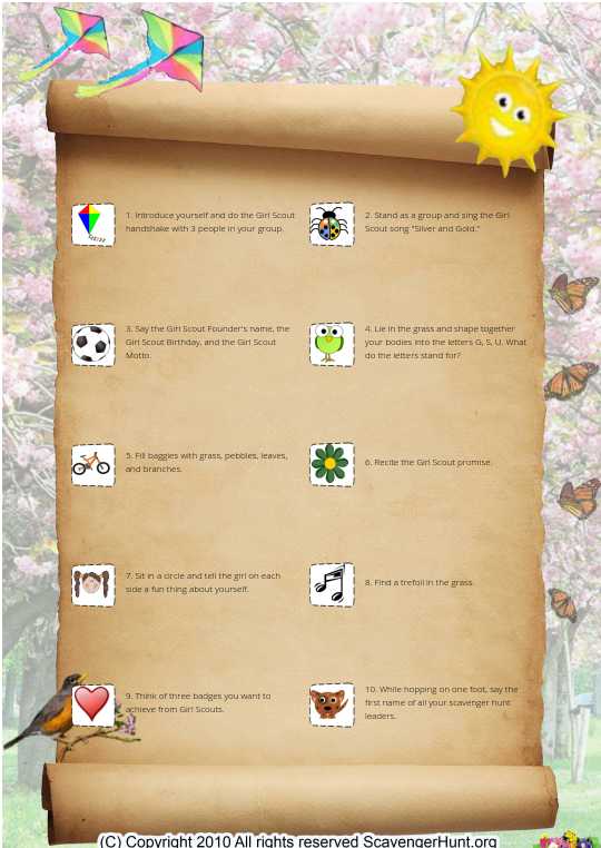 Utah Girl Scout scavenger hunt