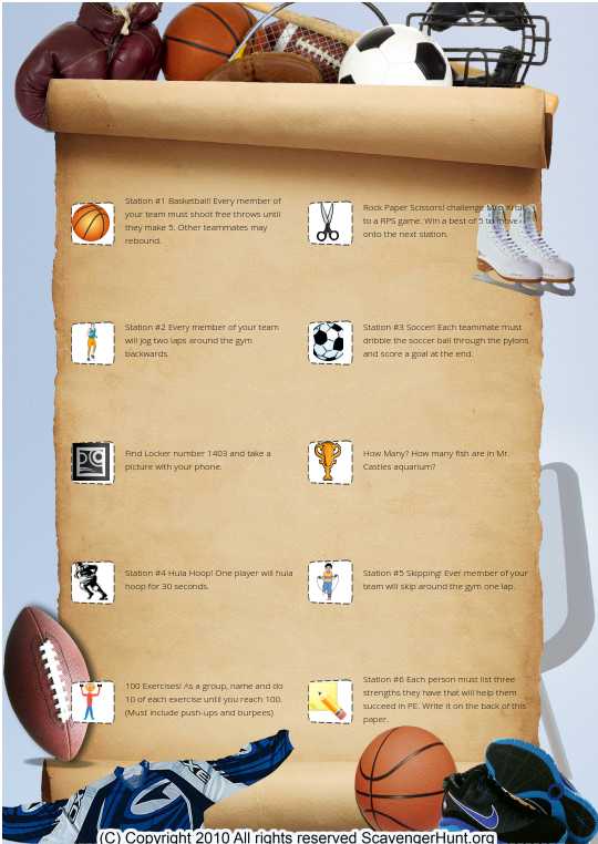 PE Scavenger HUnt